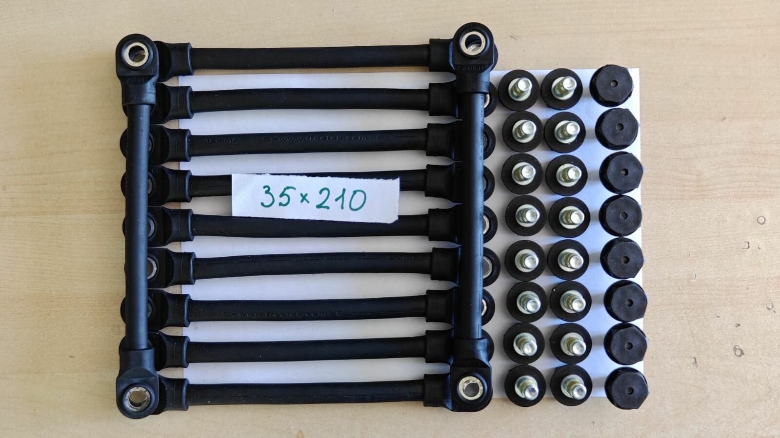 Комплект перемычки гибкие Frotek 35x210 (11 шт) и болты (24 шт) для аккумулятора 24V