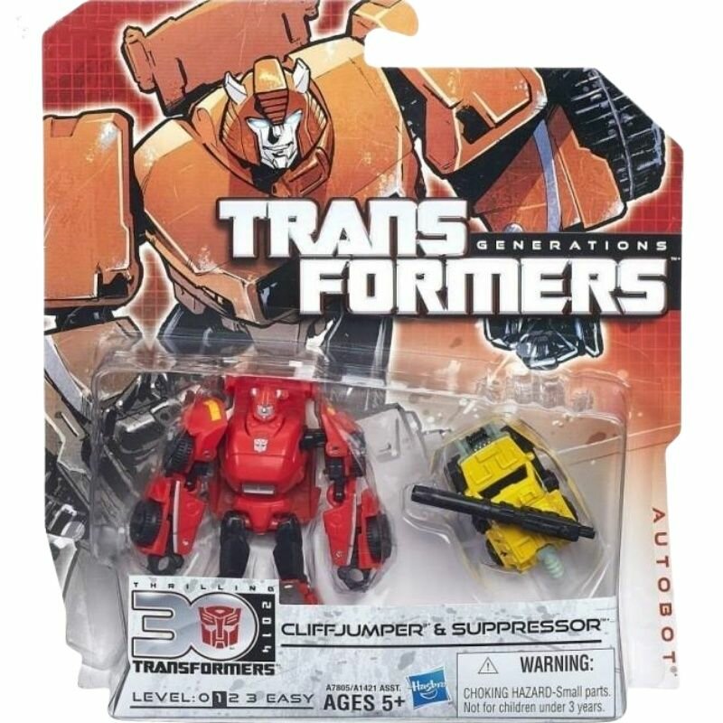 Трансформеры игрушки Hasbro 2014 Transformers Thrilling 30 Lg Class Cliffjumper & Suppressor