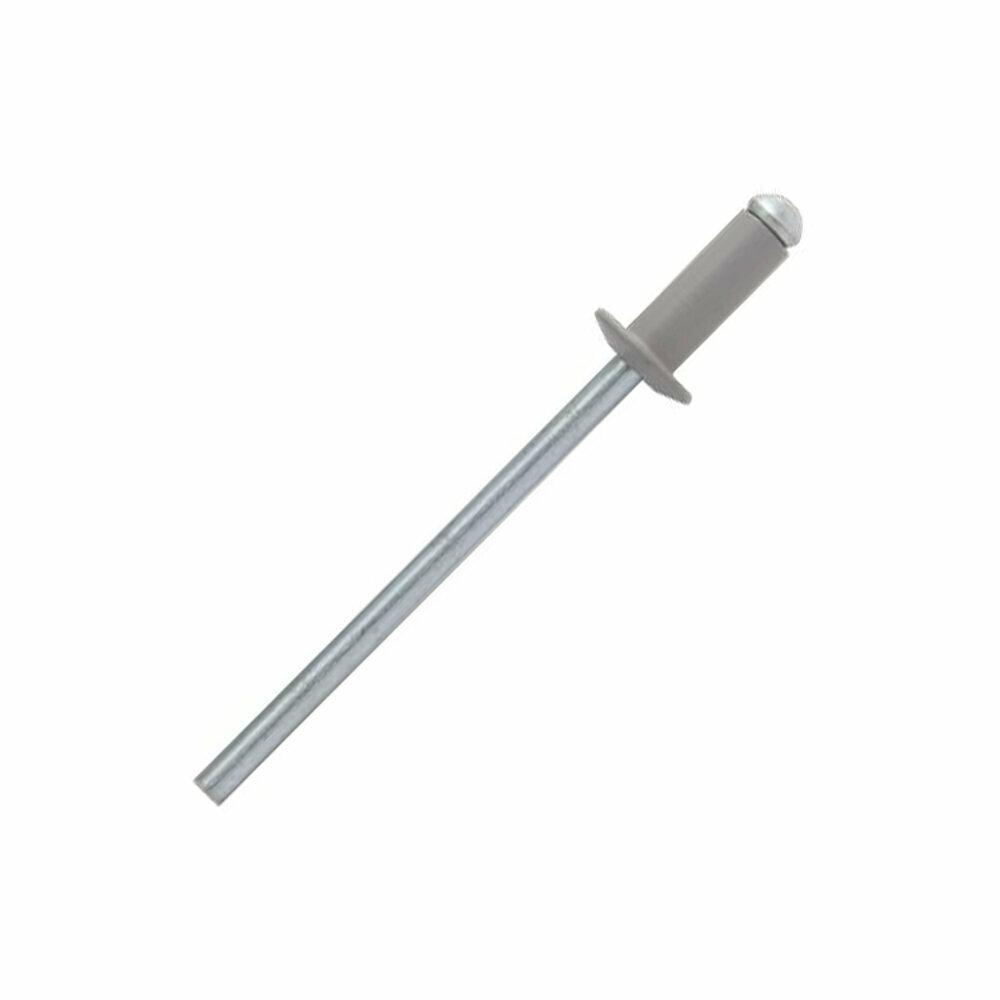 Заклепка вытяжная 3.2*6 алюм/сталь RAL 9006 (серебристый металлик) 100шт.