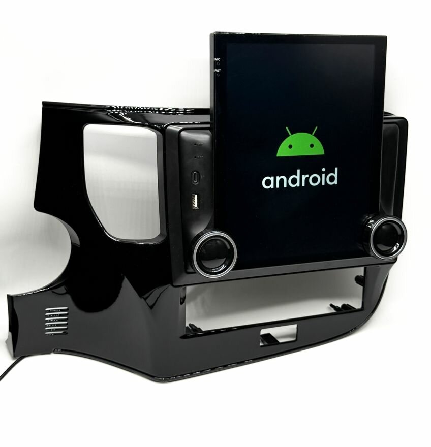 Большая магнитола Tesla Drive One 4/64 с крутилками Mitsubishi Outlander (без поддержки рокфорда) 3 2012-2020 , 10 дюймов