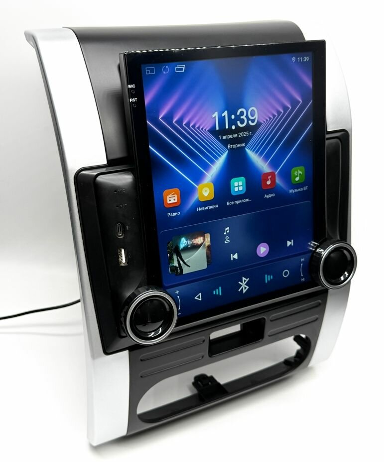 Большая магнитола Tesla Drive One 4/64 с крутилками Nissan X-Trail T31 2007-2015