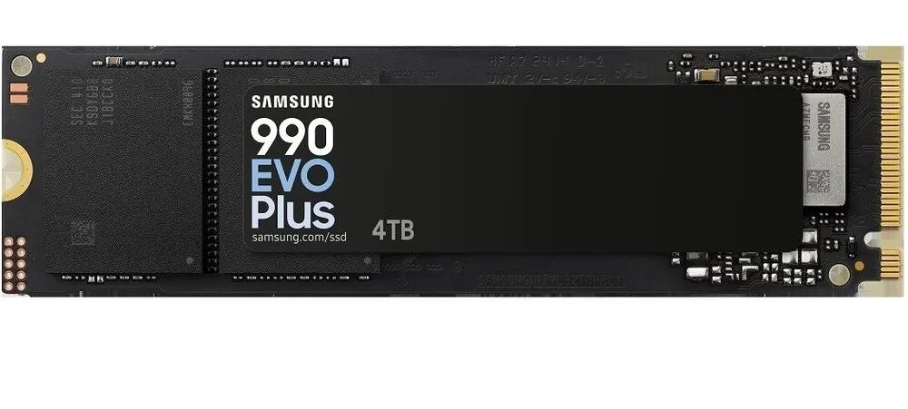 Накопитель SSD Samsung 990 EVO Plus, 1024 ГБ, M.2 2280, PCIe 5.0 x2, NVMe, R/W 7150/6300