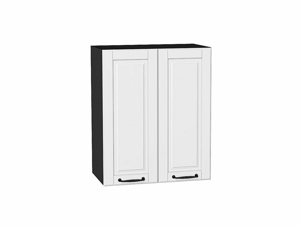 VVT Кухонный Шкаф верхний с 2-мя дверцами Дублин Graphite, Special White, 720, 600, каркас ЛДСП Graphite, фасад МДФ Special White, 716*600*318