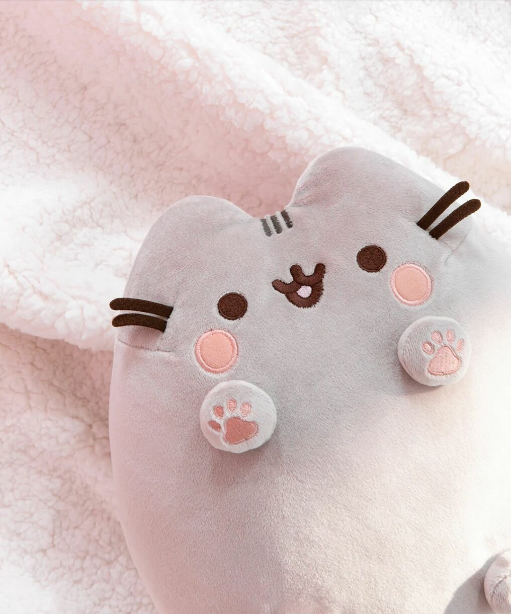 Мягкая игрушка Кот Пушин с лапками 15 см / Плюшевый котик Pusheen Cat, серый