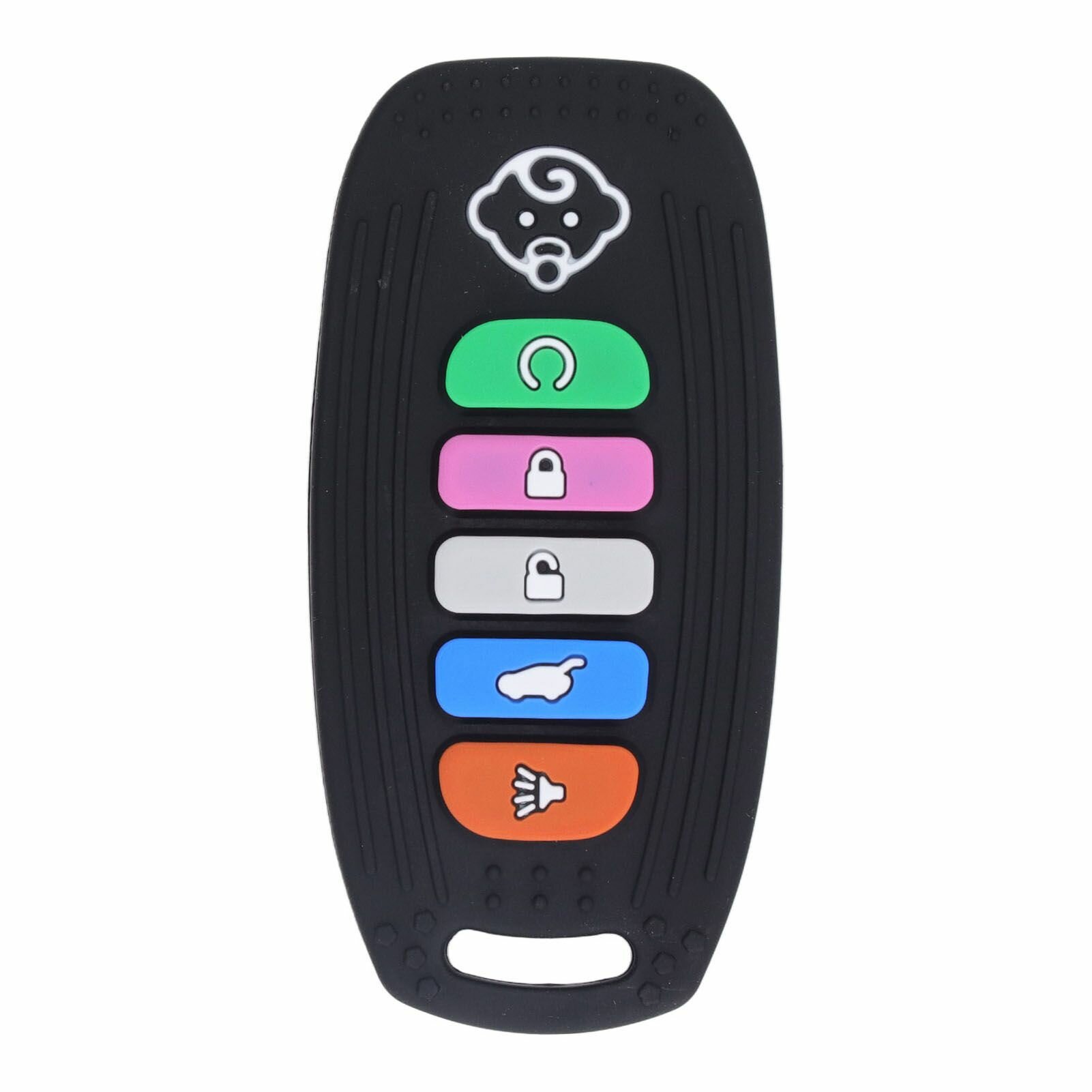 Силиконовый прорезыватель для зубов в форме пульта от автомобиля, безопасный для новорожденных, черный, 9.8 x 4.7 x 1.1 см