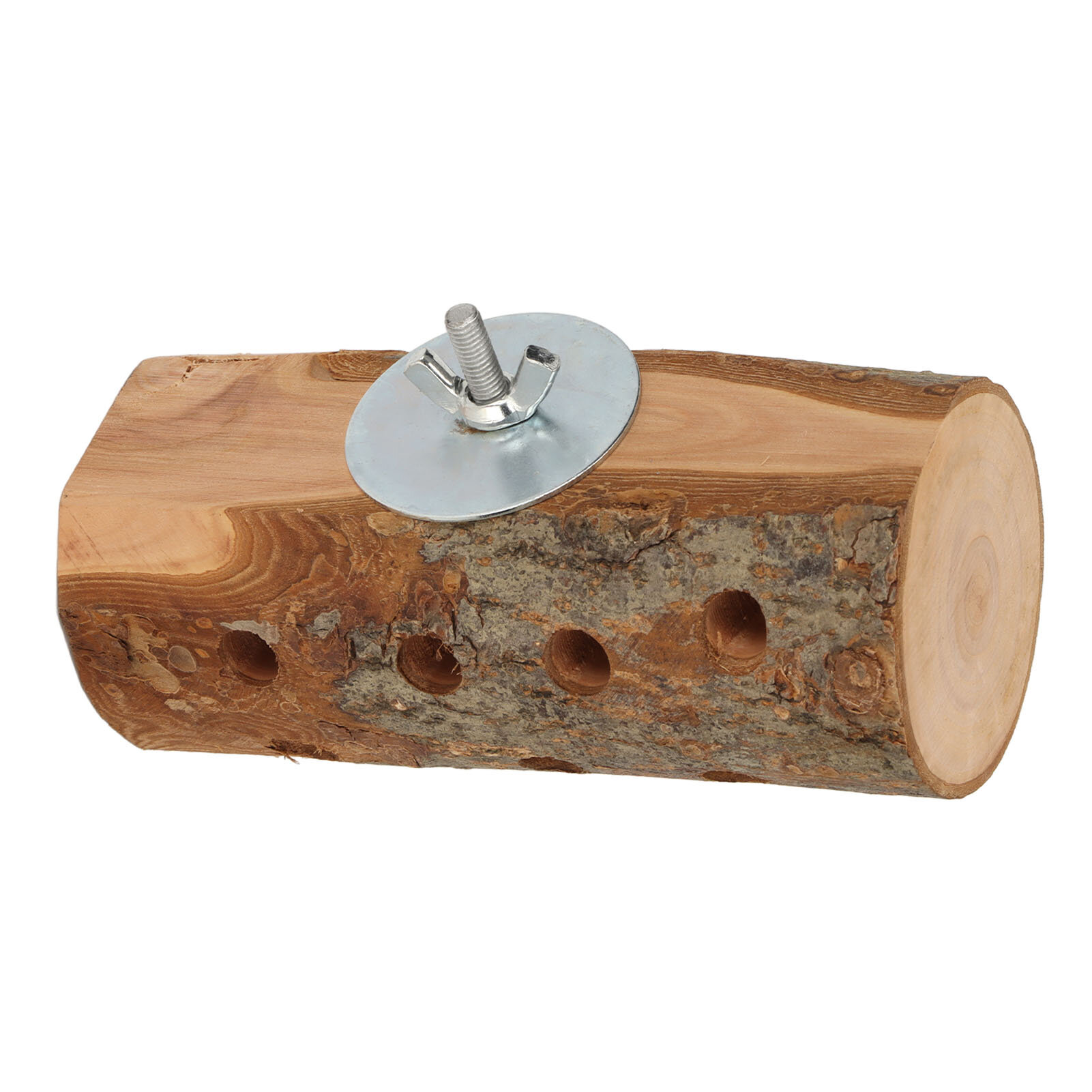 Бревенчатая жевательная игрушка для хомяка, натуральная безопасная молярная устойчивая к укусам попугая, деревянная подставка для маленьких животных S