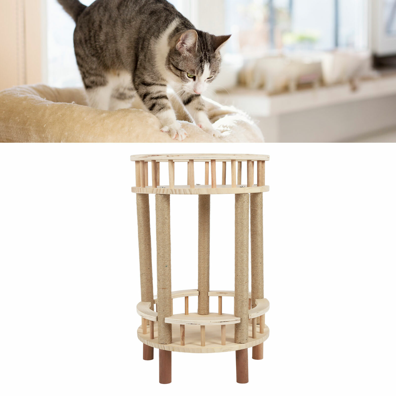 Кошачье дерево, водонепроницаемая, универсальная, прочная конструкция, съемная кошачья башня, домик для игр с кошками для помещений