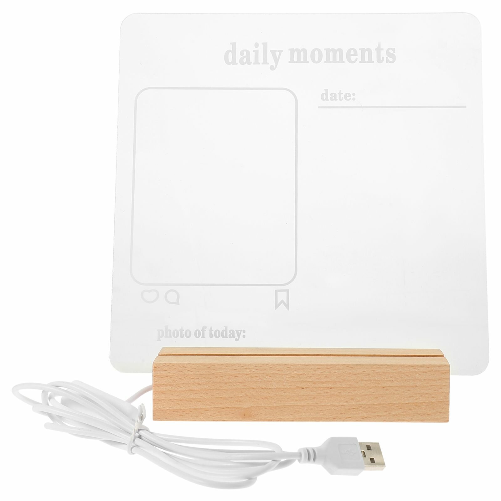 Офисная акриловая доска для заметок с подставкой, стильная, размер 20 20 см, для эффективной организации--