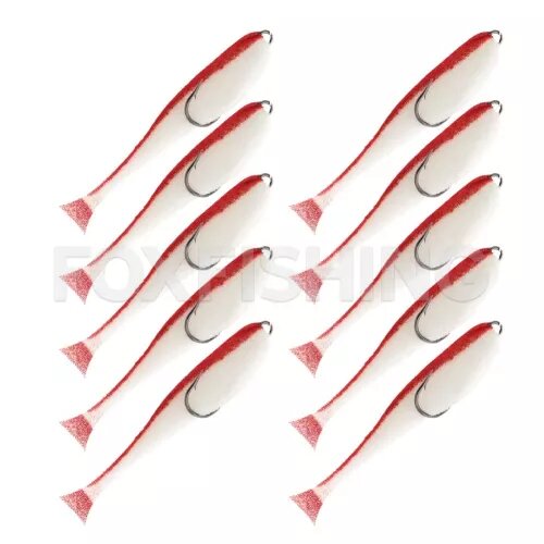 Поролоновые рыбки Контакт Незацепляйка 8см бело-красная 10 шт. (2уп. по 5шт.)