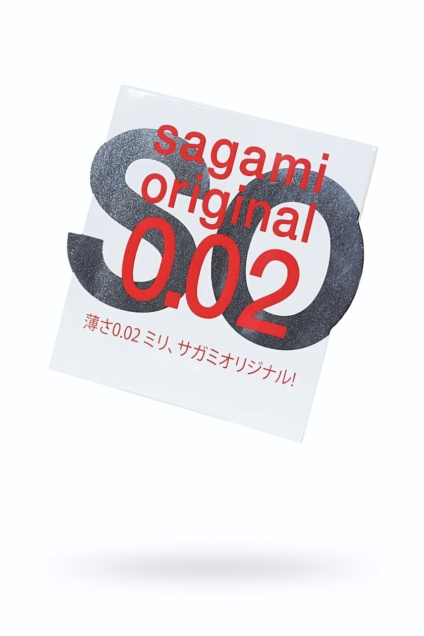 Презерватив Полиуретановый Sagami Original 0.02 мм, ультратонкий, незаметный, надежный, белый