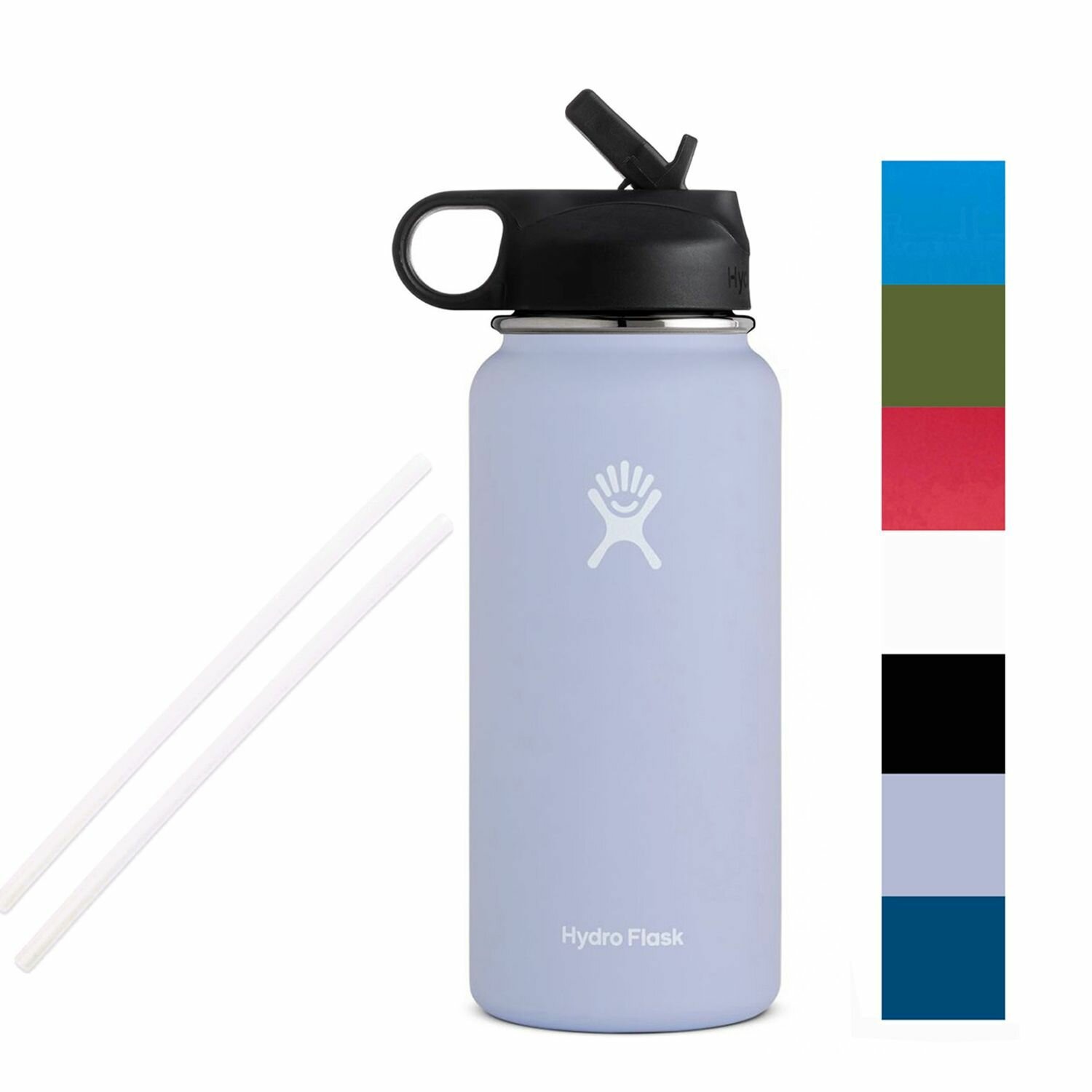 Hydro Flask 32Oz Бутылка для воды из нержавеющей стали с вакуумной изоляцией и соломенной крышкой - туман