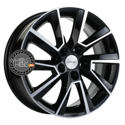 Диск автомобильный литой Khomen Wheels KHW1507 (15) 15x6 5x100 et37 dia54.1 Black-FP