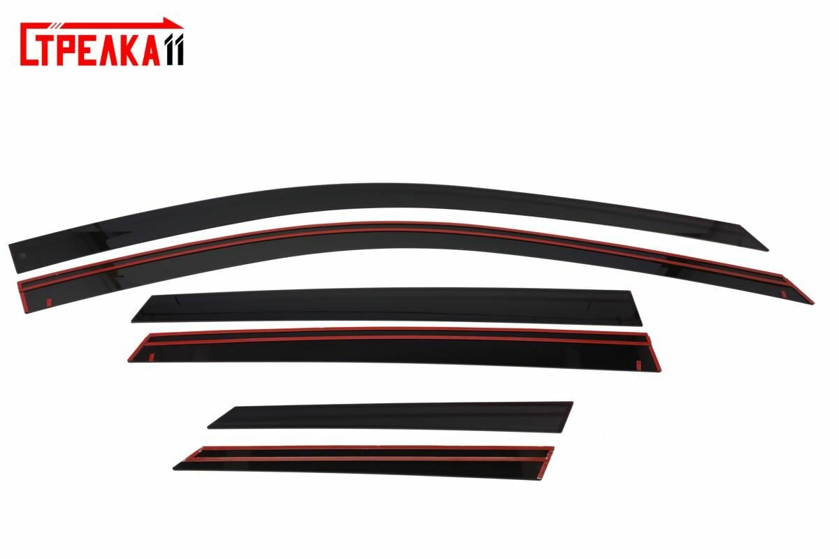 GEELY COOLRAY SX11 2018-2022 (I) - 2D Дефлекторы окон черные