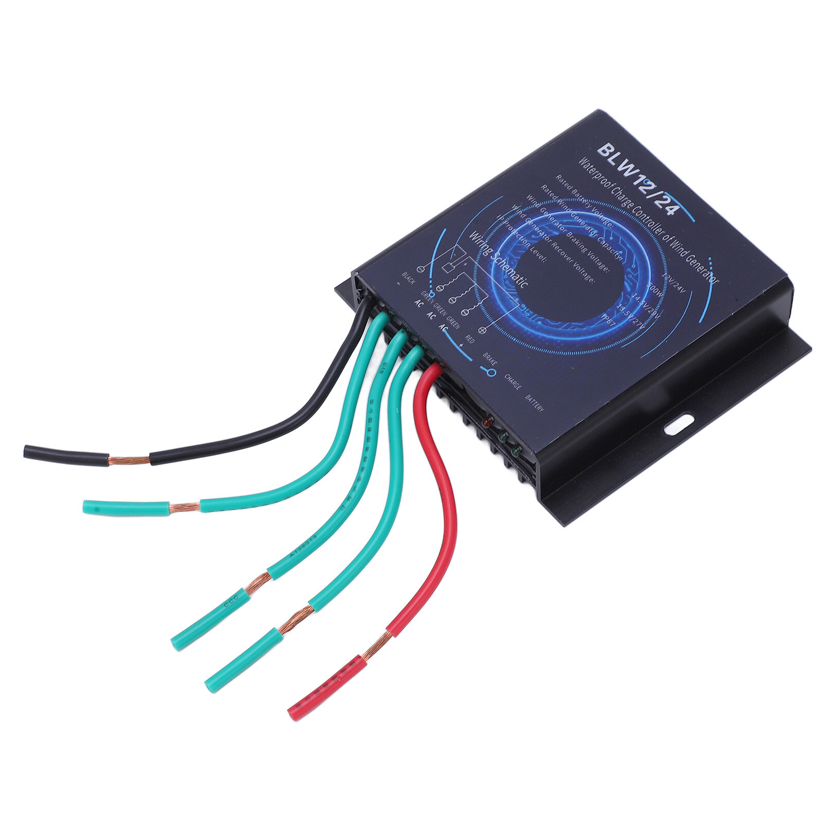 Контроллер генератора ветряных турбин 500 Вт 12 В 24 В водонепроницаемый автостойенный автозарядный контроль заряда для питания