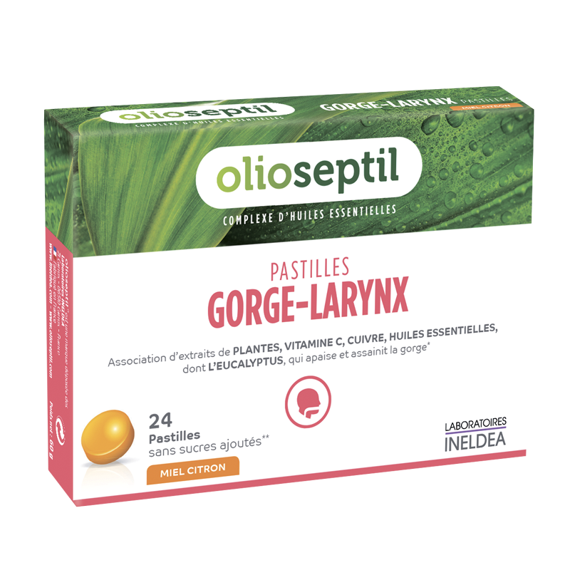 Олиосептил Горж-Ларинкс Пастилки №24 Мед-Лимон