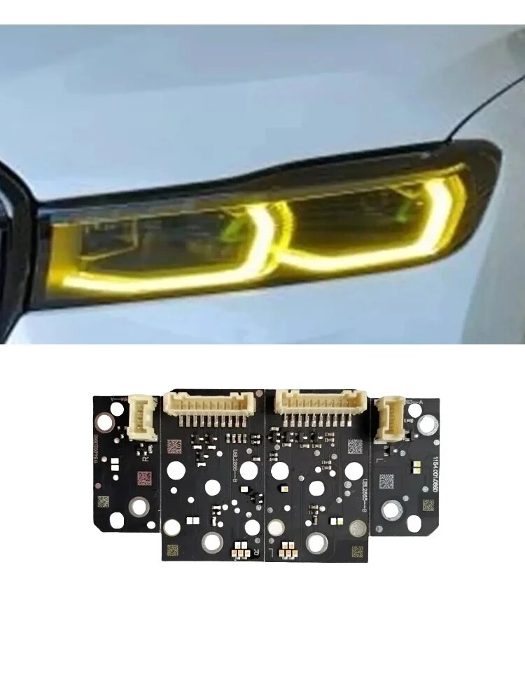 Желтые светодиодные платы Angel Eye DRL для BMW G11 G12 LCI 730I 740i 750IX 730Li M750I 2020, светодиодные фары дневного света Euro Version