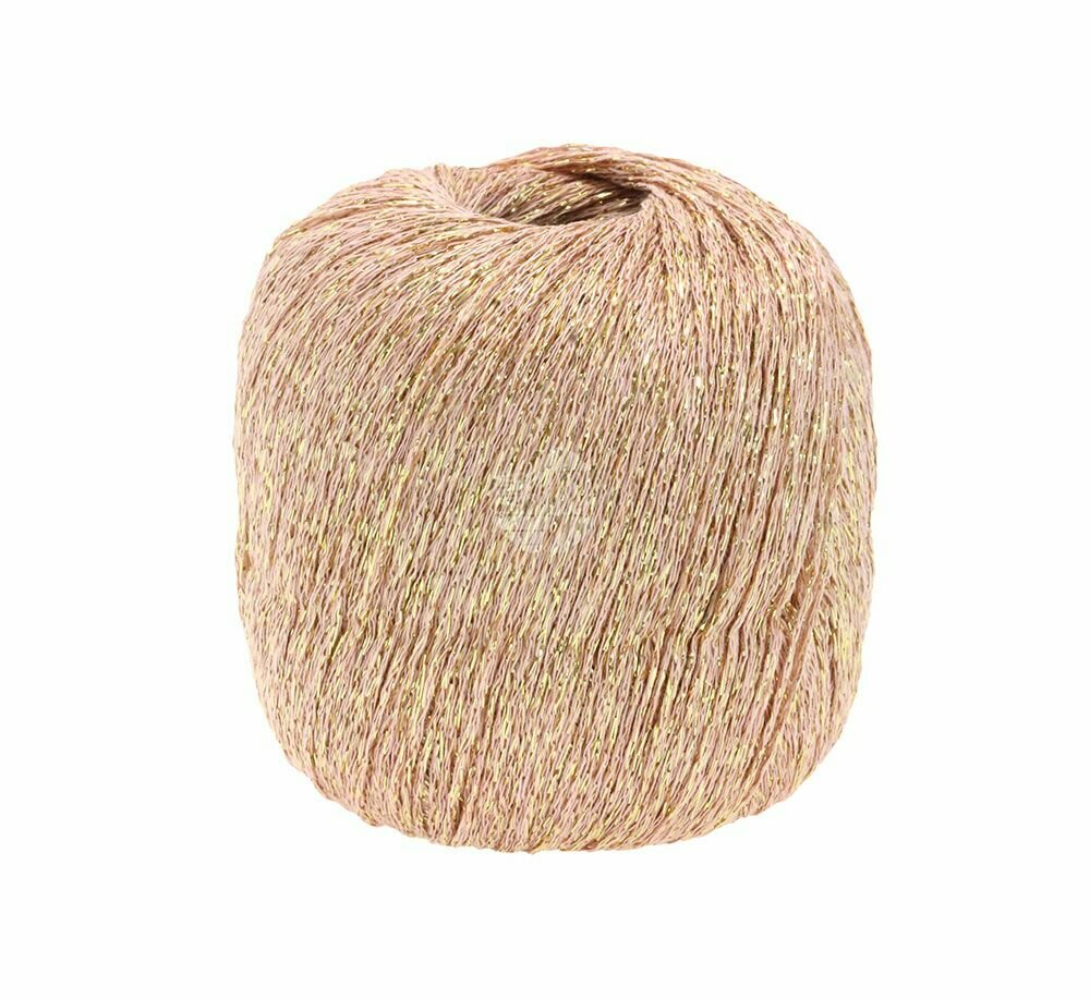 Пряжа для вязания Lana Grossa Brillino (19 Altrosa/Gold)