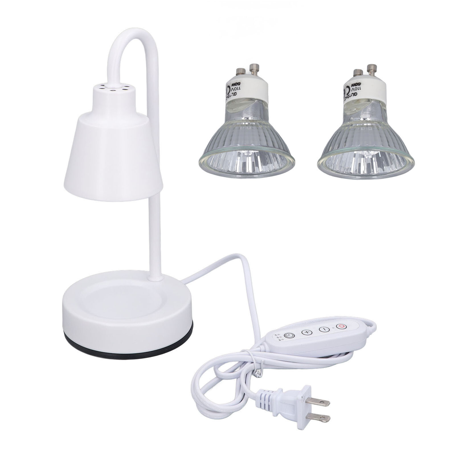 Лампа для подогрева свечей, ароматерапия, регулируемая электрическая лампа для подогрева воска с таймером и 2 лампочками для спальни, гостиной, домашнего декора, вилка стандарта США, 110 В