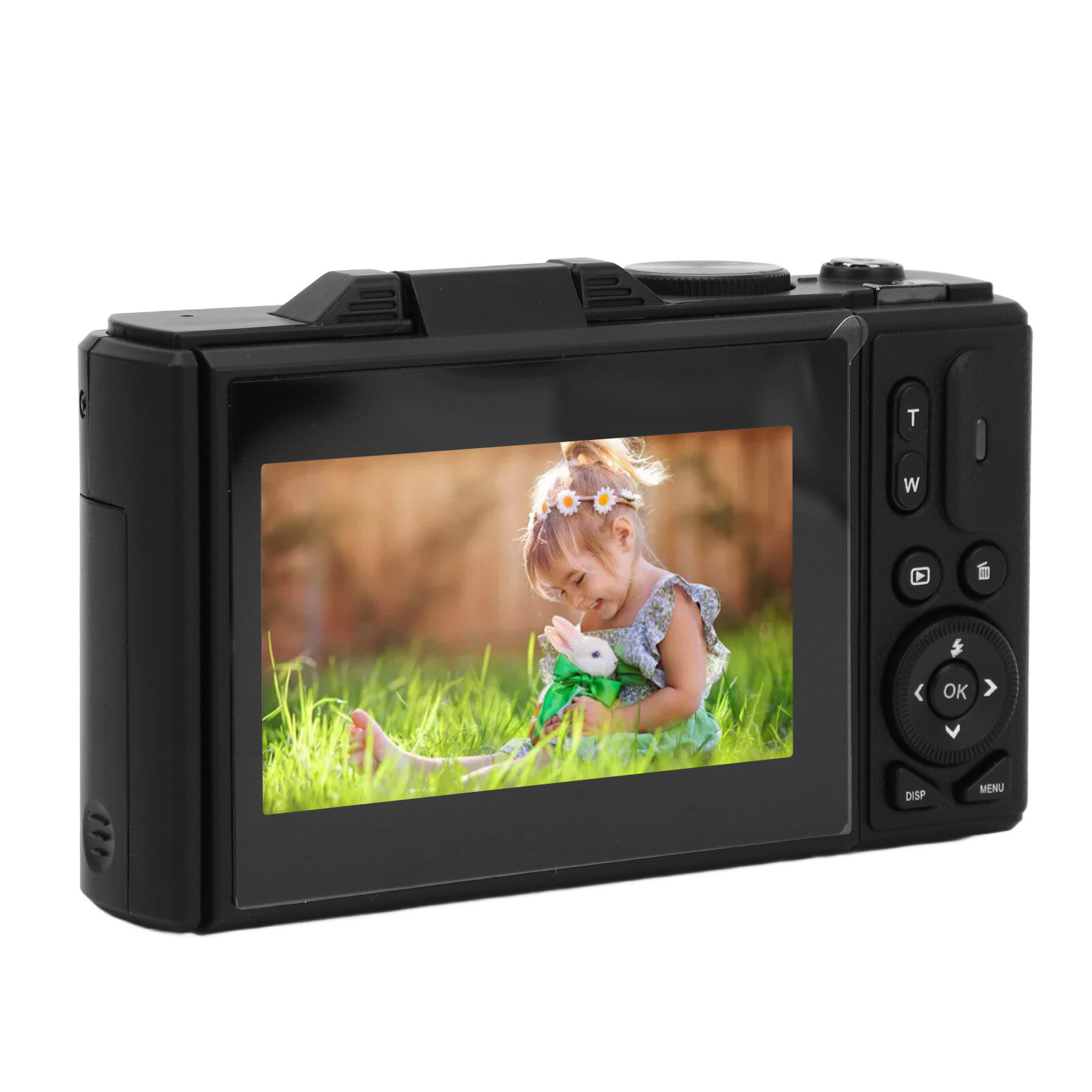 Цифровая камера 4K 64MP UHD 18X Зум Автофокус Ретро Компактная с 3-дюймовым переворачивающимся экраном для путешествий фотография