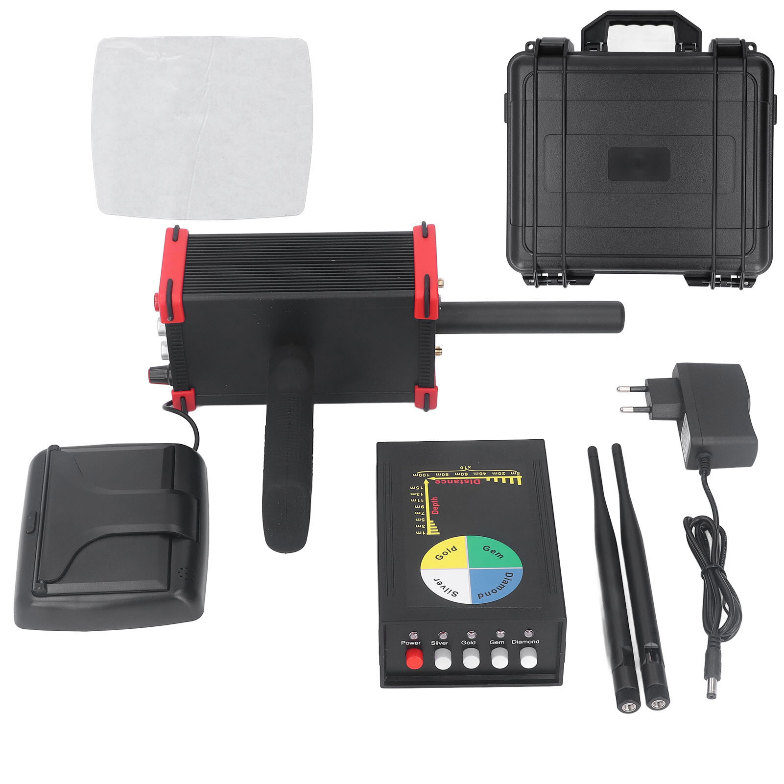 Металлоискатель со складным экраном, длинный радиус, для улицы, вилка EU