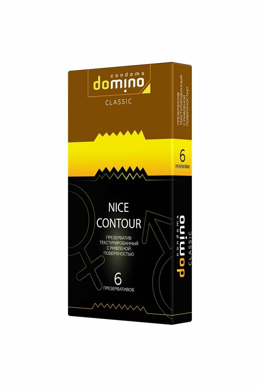 Презервативы Domino Nice Contour с рифленой поверхностью 6 шт