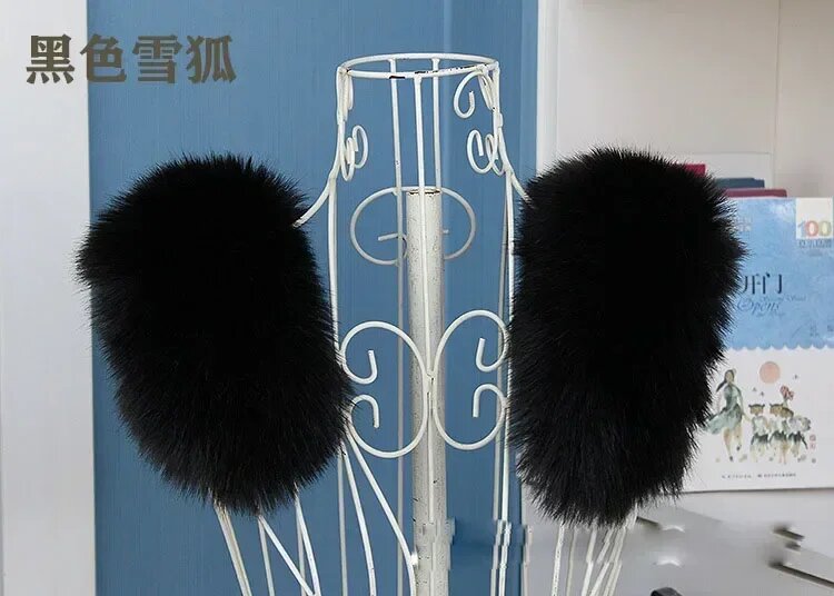 Qearlstar Женщины Faux Мех куртка украшение Мех плечо плечовая полоса 2pcs одежда сумка аксессуары,100,26,5, искусственный мех, полиэстер, полиэстер, черный, SKU00340