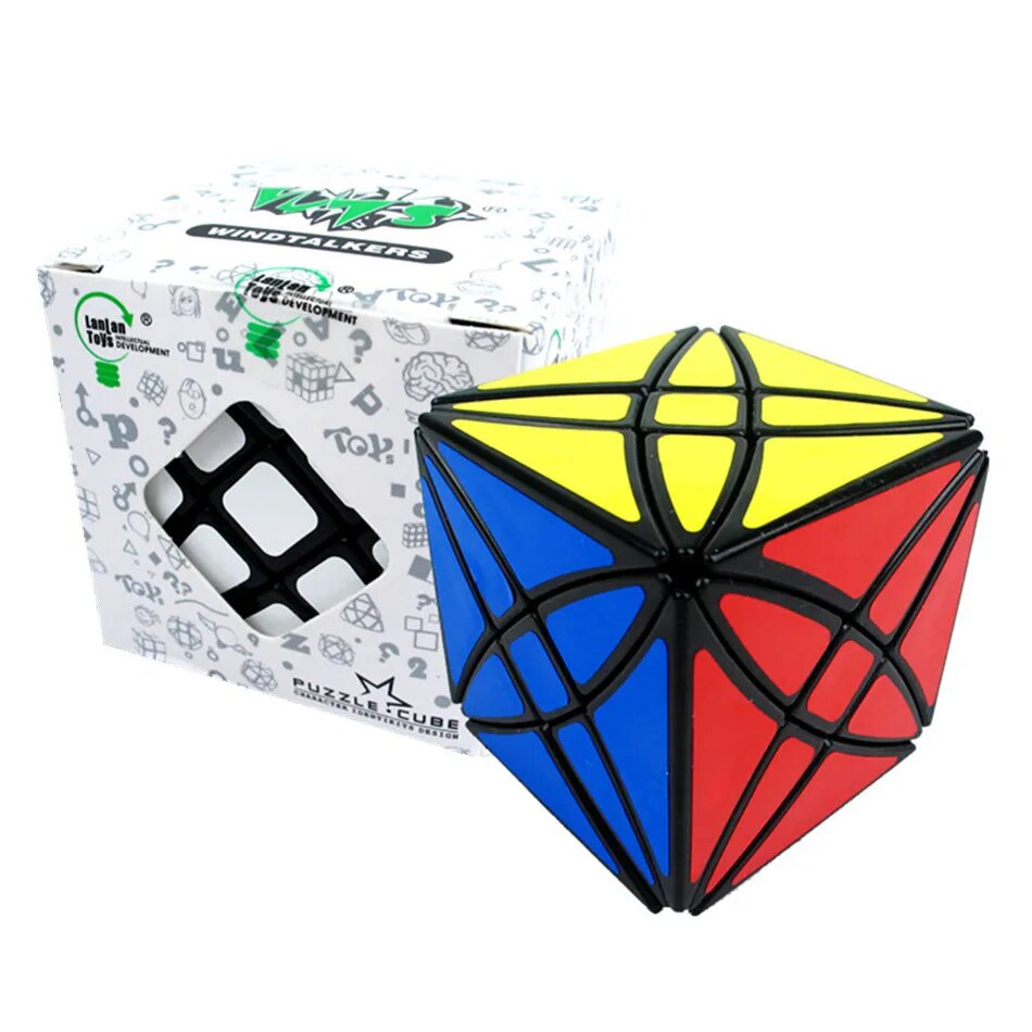 Головоломка коллекционная LanLan Rex Cube, чёрный, с наклейками