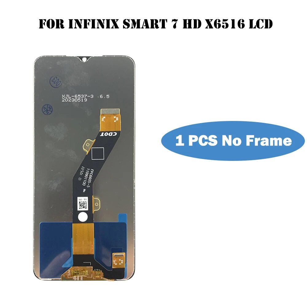ЖК-дисплей 6,6 дюймов для Infinix Smart 7 HD X6516, сенсорная панель, дигитайзер, датчик в сборе, замена для Infinix Smart7 HD LCD