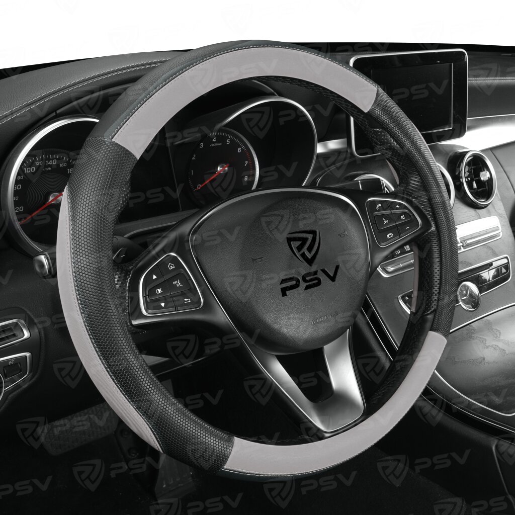 Оплётка руля PSV SNAKE Эко кожа черный/серый