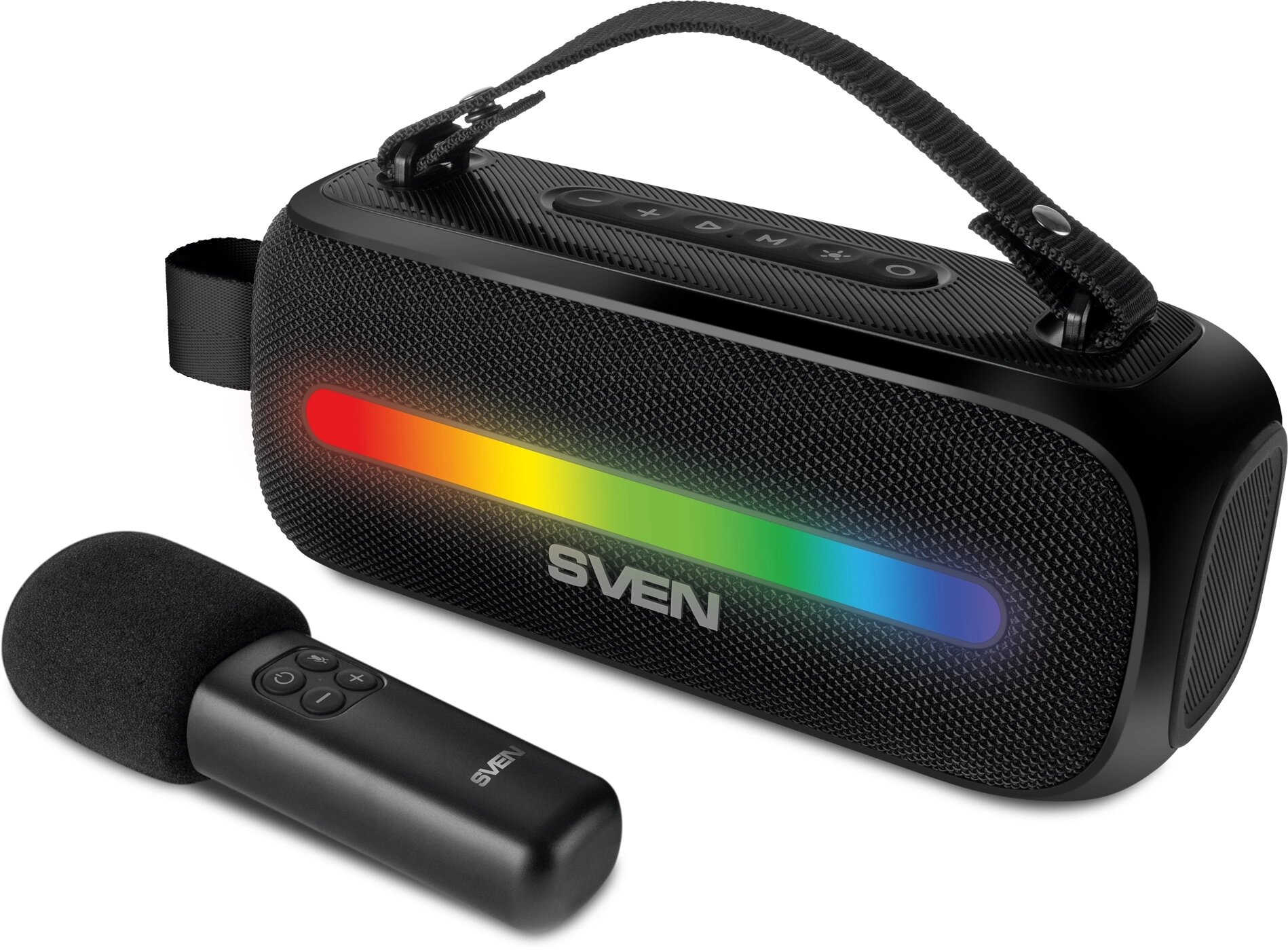 Колонка беспроводная караоке с микрофоном PS-255, черный