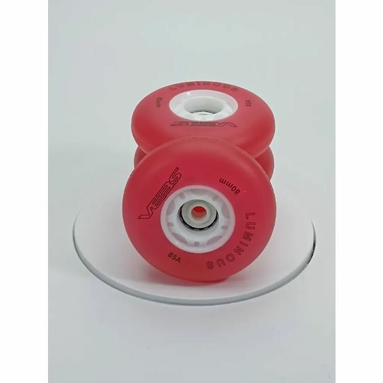 Колеса для роликов светящиеся Seba Luminous 80mm/85A белые 4шт