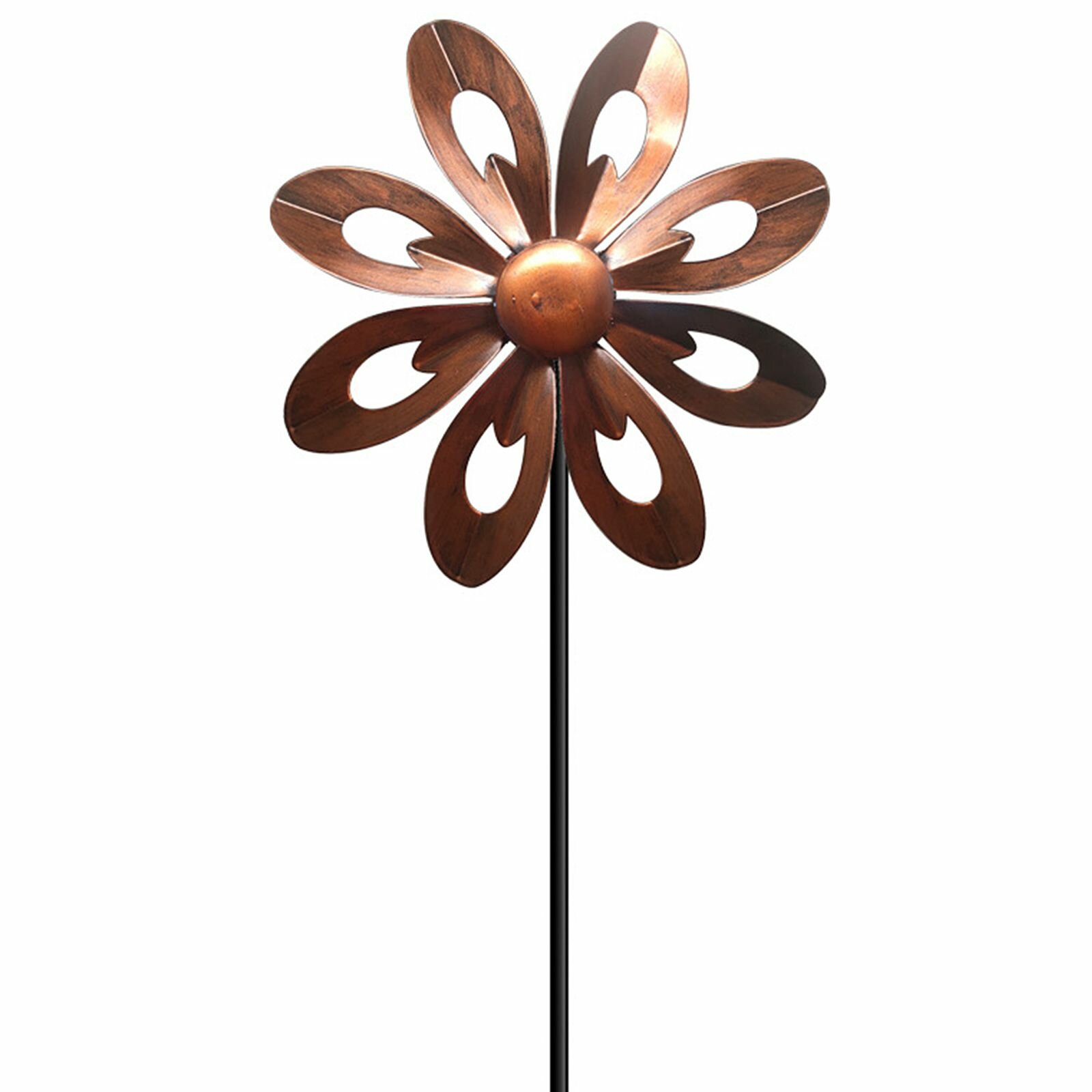 73 см Ветряные прядильщики Металлическая железная скульптура ветряной мельницы Вращающийся садовый плагин Craft Garden Decor