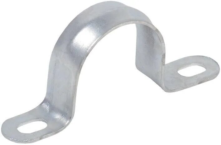 Скоба крепежная двухлапковая d25-26мм метал. IEK CMAT11-25-100 уп 100 штук