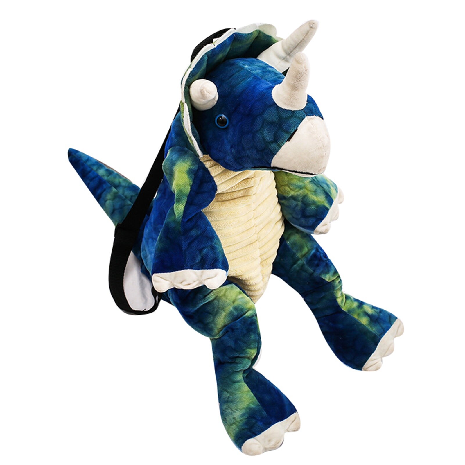 Детский рюкзак с динозаврами, мультяшный 3D-рисунок динозавра, мягкий плюшевый, милый детский рюкзак в виде животного для путешествий, школы, кемпинга, синий.