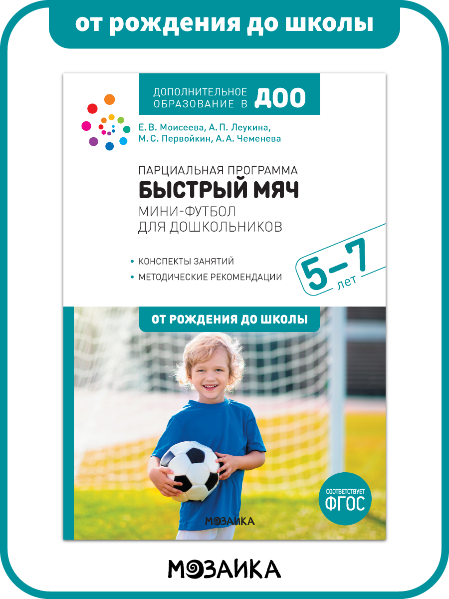 Парциальная программа «Быстрый мяч» от рождения до школы Мини-футбол для дошкольников 5-7 лет, ФГОС