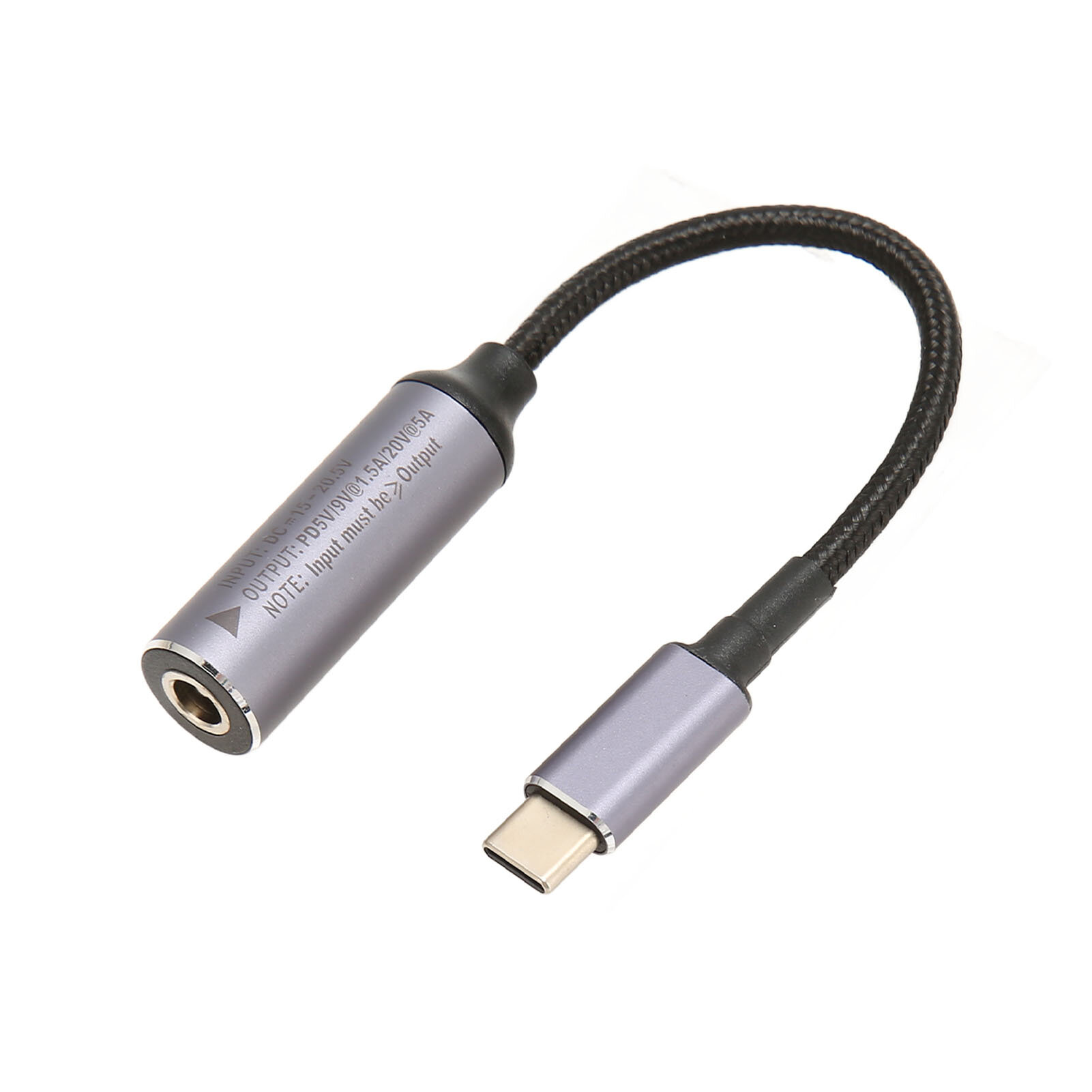 Кабель DC до типа C 5,5x2,5 мм 100 Вт 6,8 дюйма Женская входная входная входная