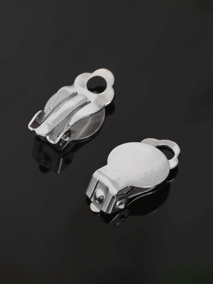 Основа под серьги-клипсы, 17 мм (набор 5 пар), СМ-309-28, цвет серебро 1353639