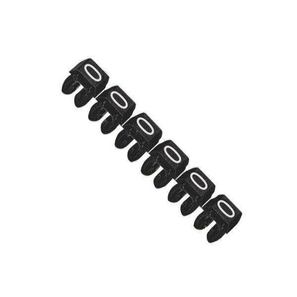 Маркер для провода 4-6 мм. кв. CAB3 Legrand - "0" черный