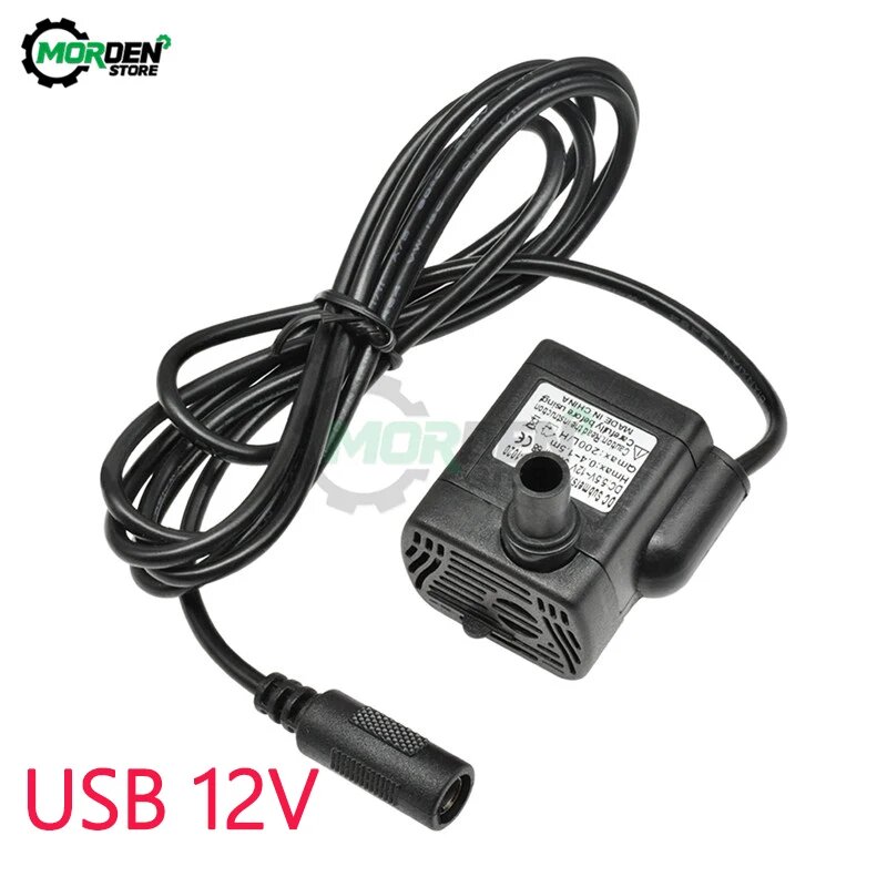 Бесщеточный погружной насос DC-1020 200 л/ч USB 12V