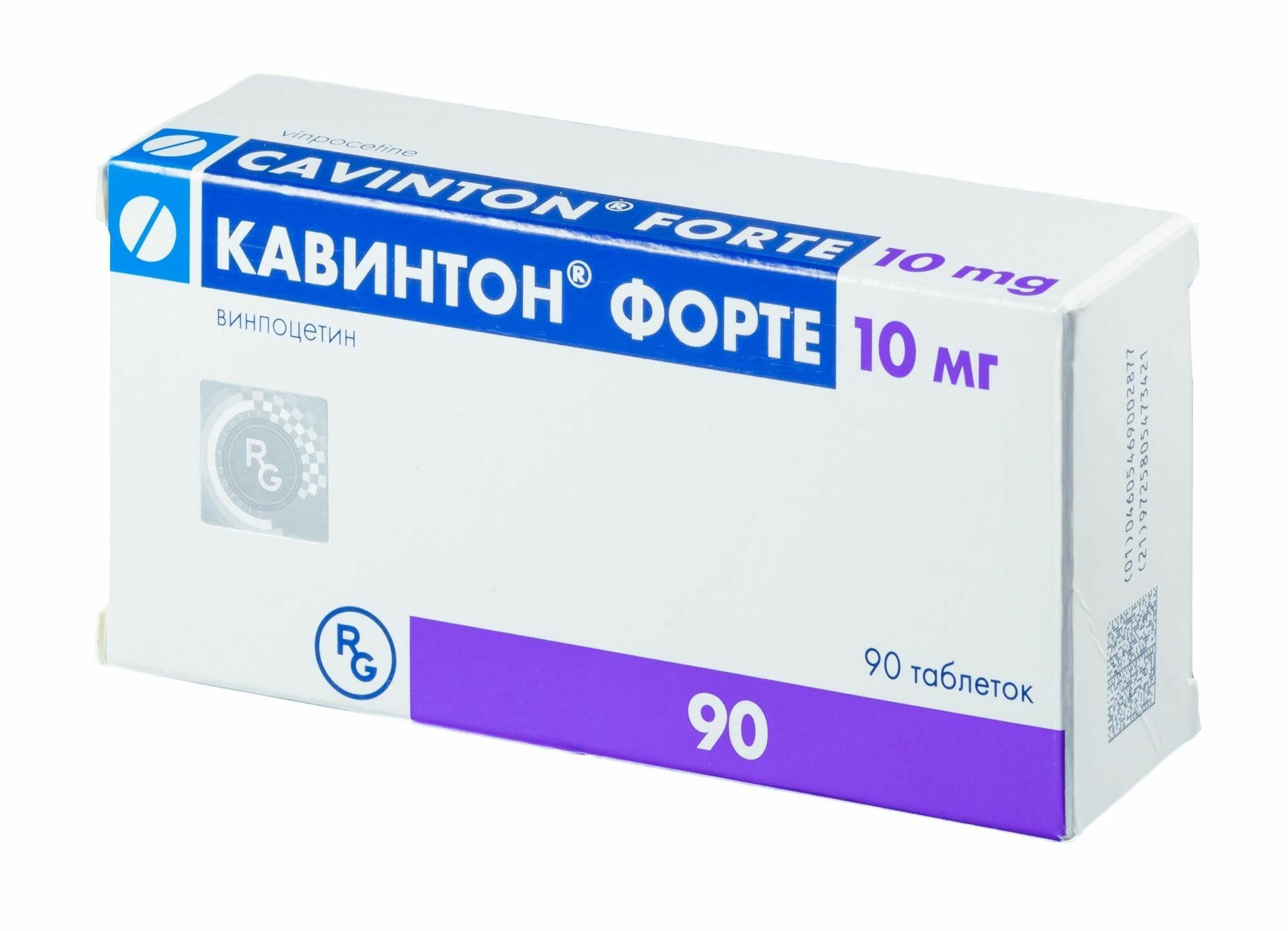 Кавинтон форте, таблетки 10 мг, 90 шт.