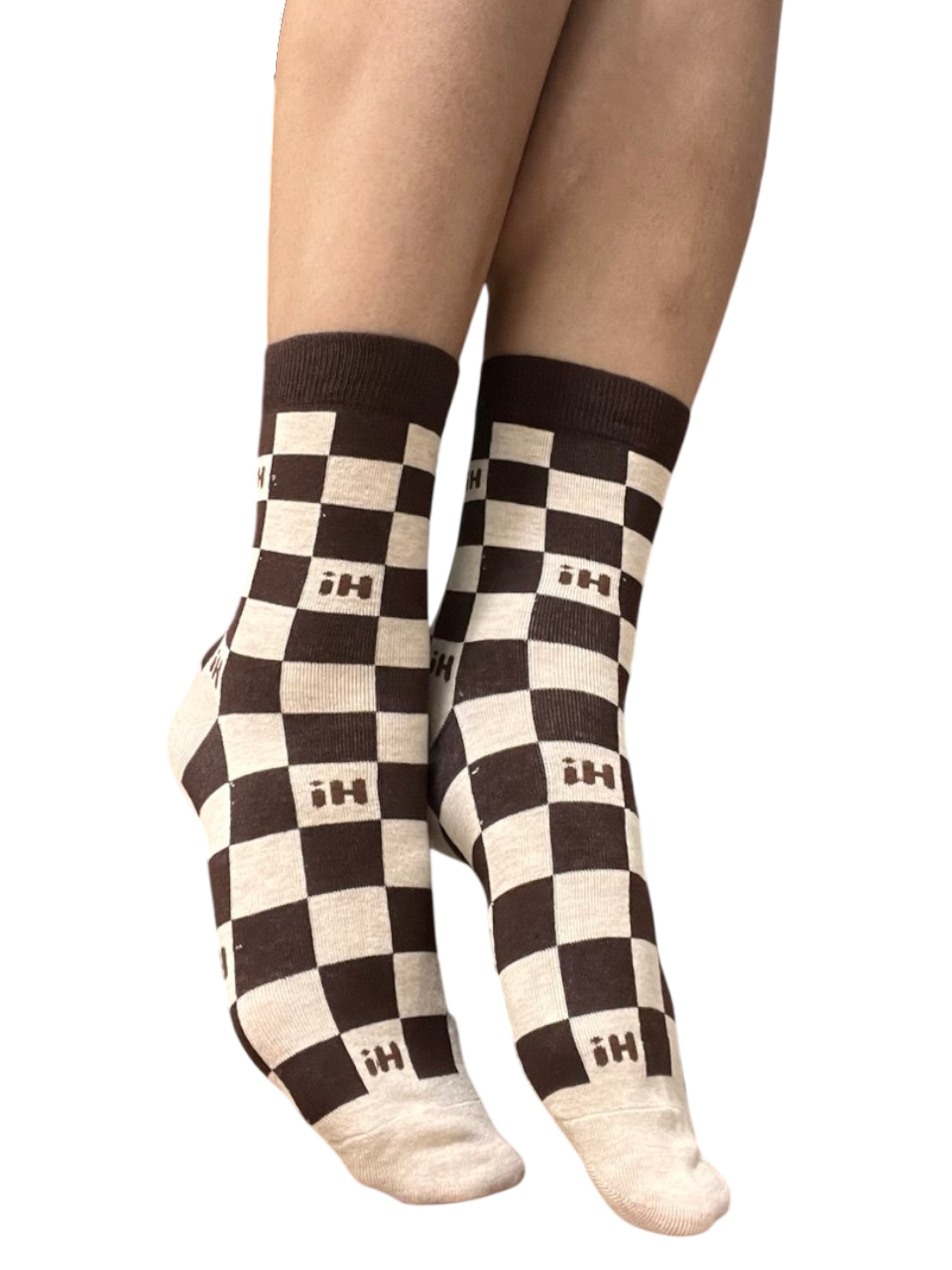 Носки  Носки женские подростковые, хлопок, длинные, в клетку, 1 пара размер 36-41