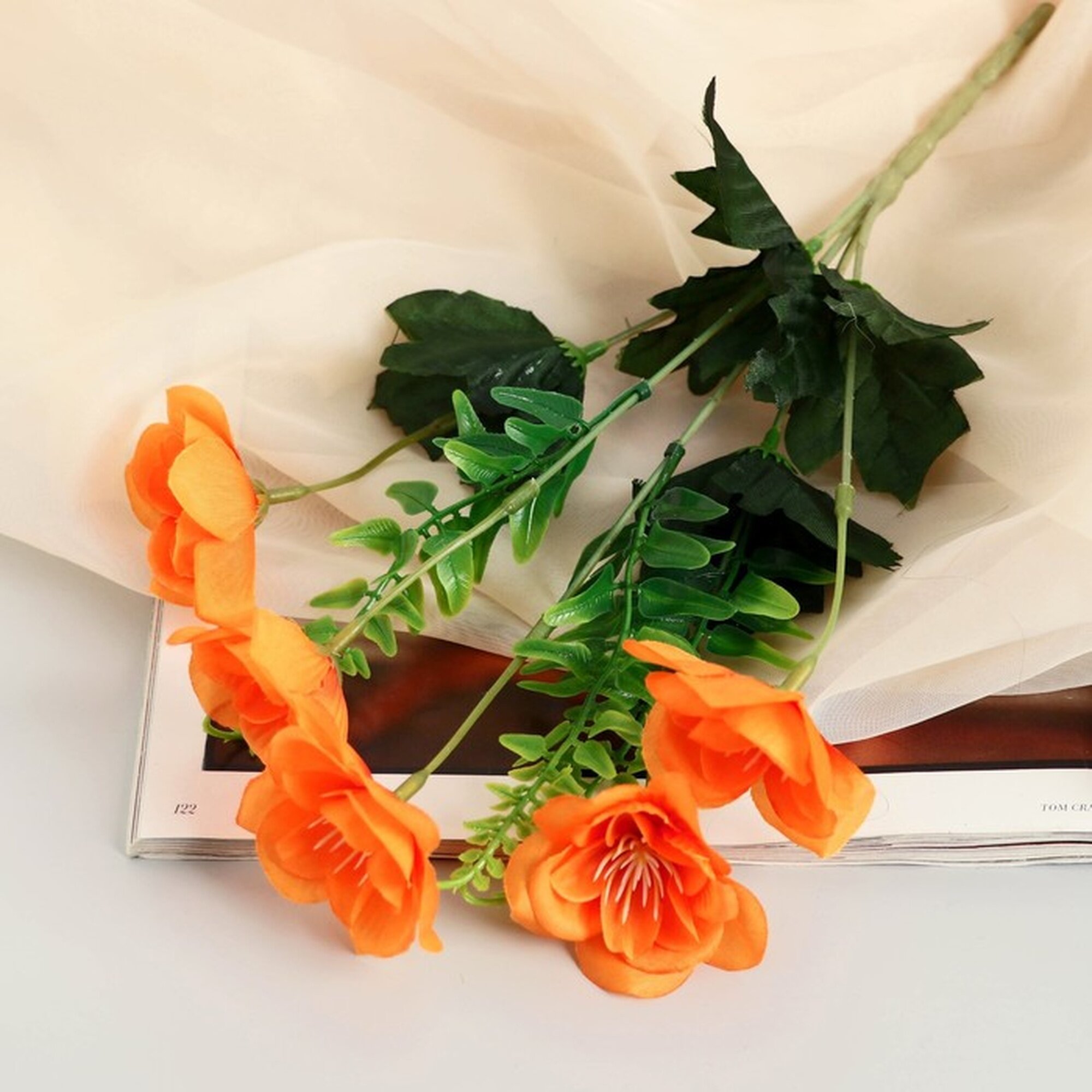 Букет искусственный Сима-ленд «Маки», пластик, текстиль, 5×27 см