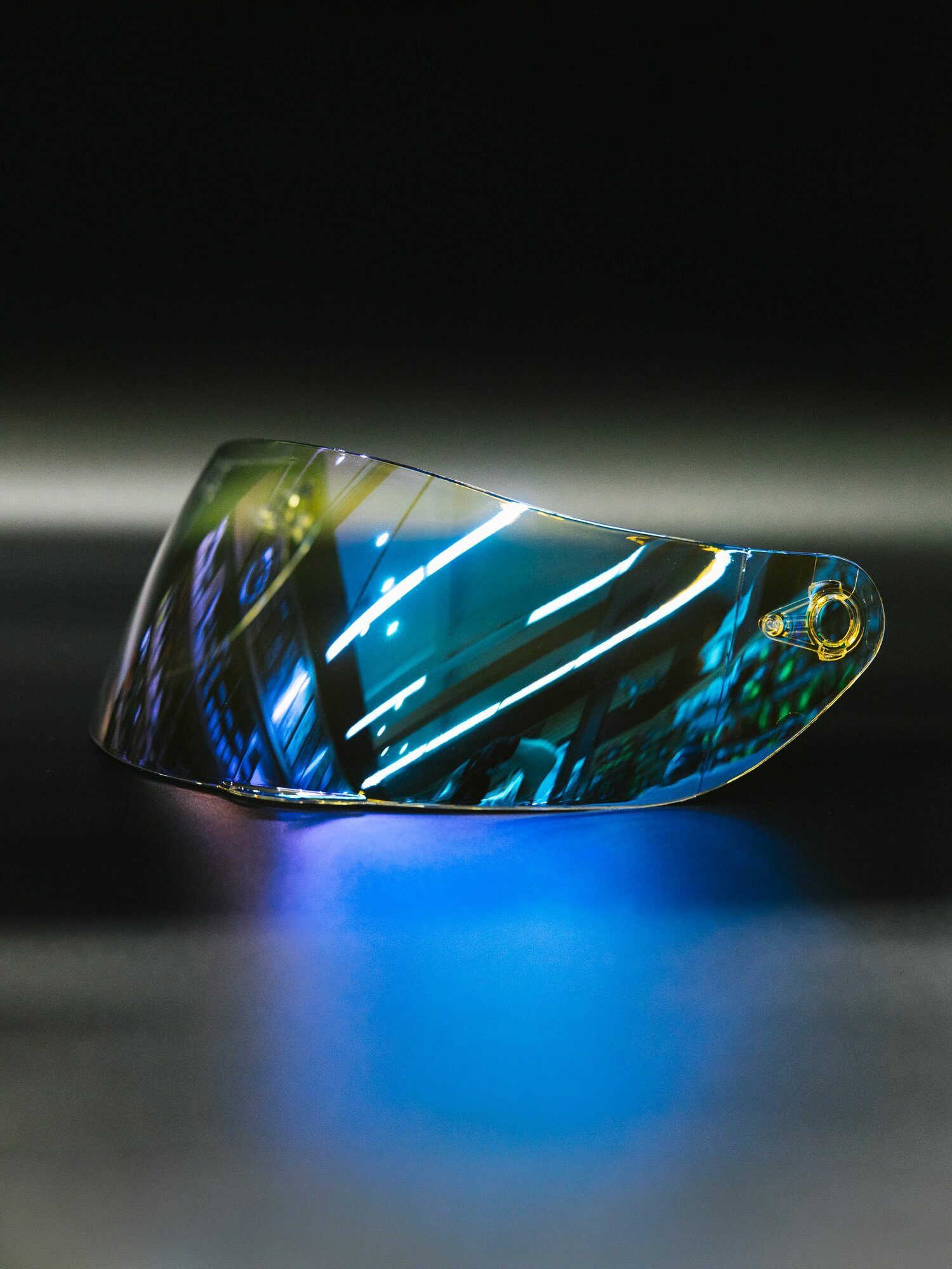 Визор SHOCK R1, для дорожного мотошлема, ABS-пластик, цвет синий