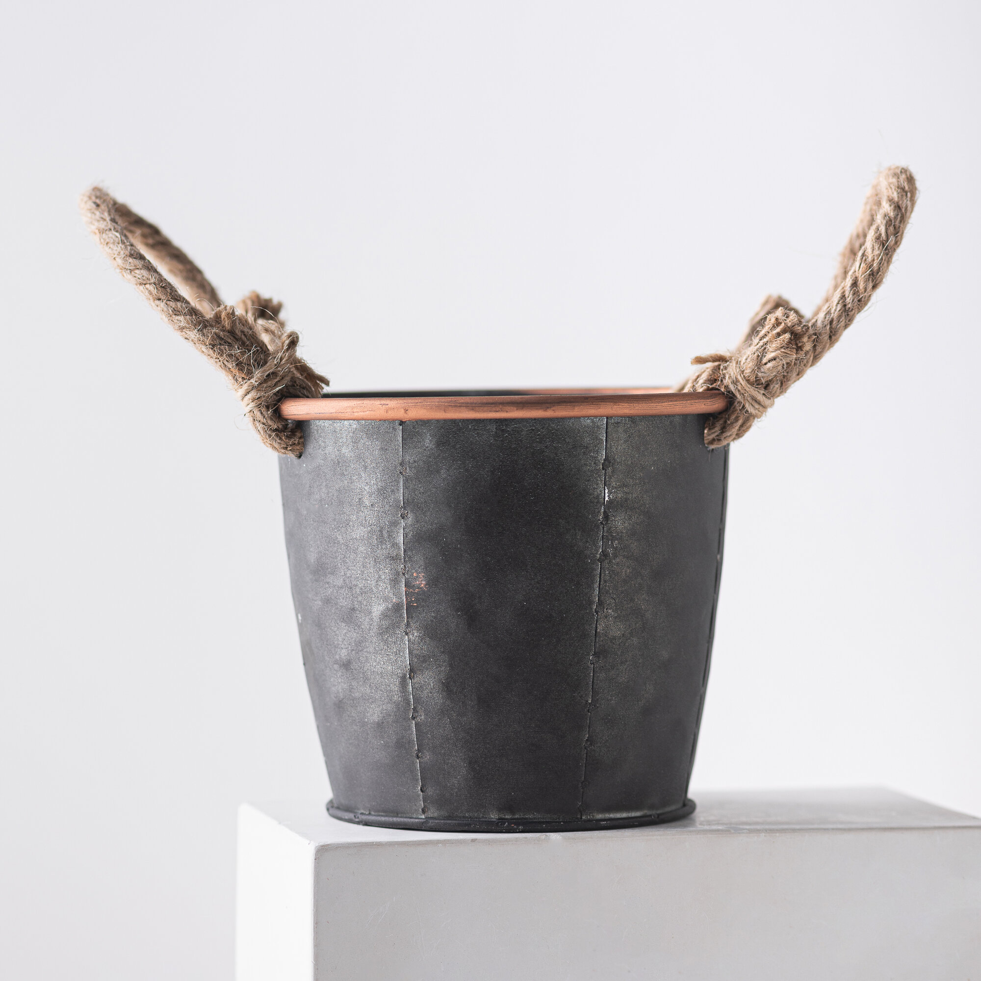 Ведро ERMETICA декоративное металлическое винтажное, корзина для фруктов 11.5х14.5х10.5 см.