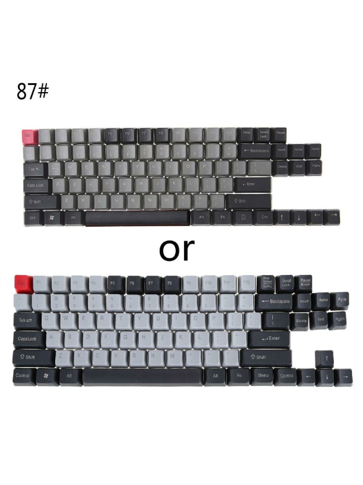 Black Gray Mixed Dolch Thick PBT 104/87/61 Universal Mechanical Keyboard Keycap Ergonomic for Key Cap