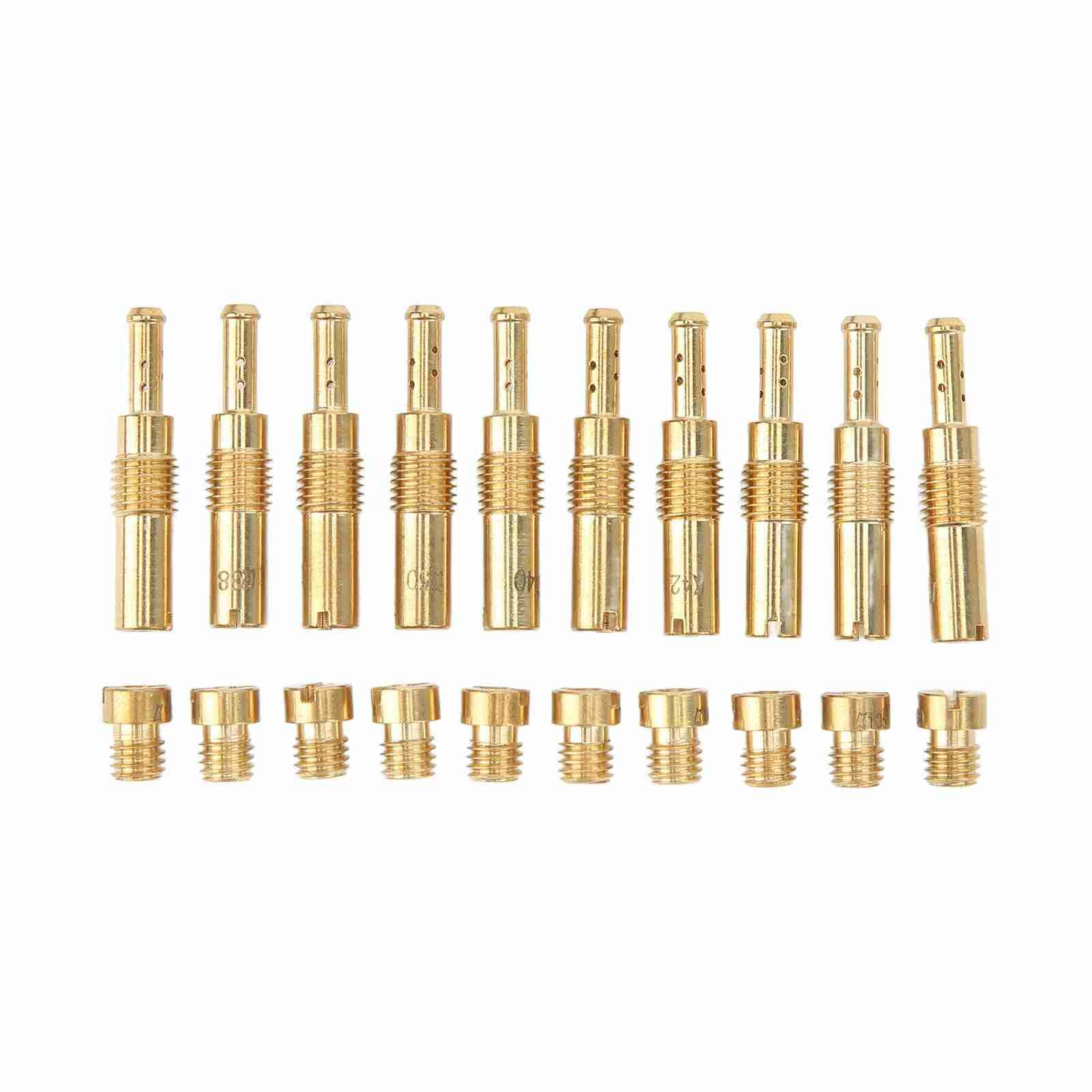 20 Шт Комплект Основных Форсунок Карбюратора Металлическая Замена Аксессуаров Slow Pilot для Keihin