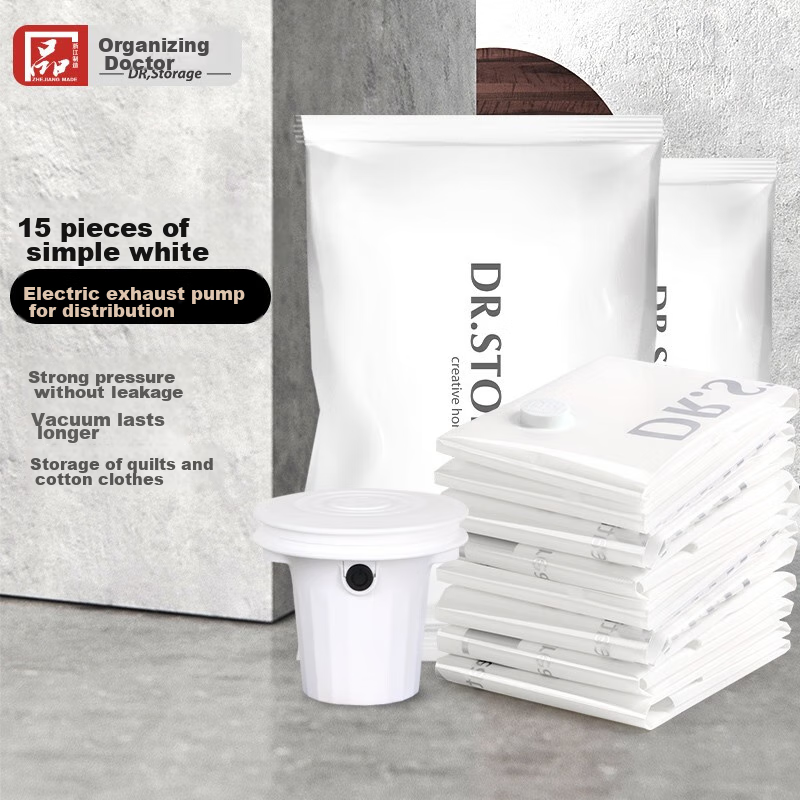 Storage Doctor Vacuum Compression Bags for Bedding And Clothes, Packing And Organizing Bags, 15-Piece Set