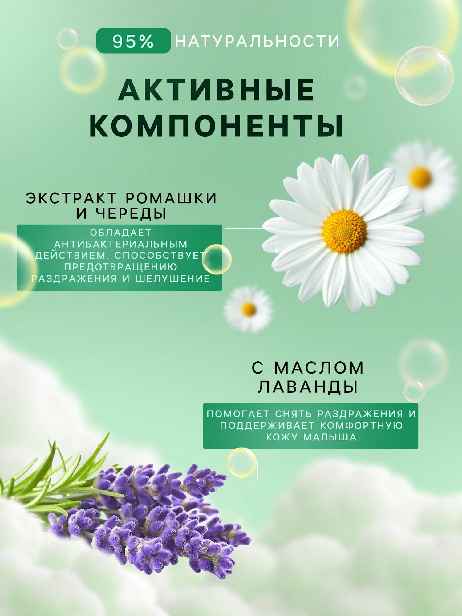 Экстракт для купания малышей LULU с чередой и маслом лаванды, 300 мл