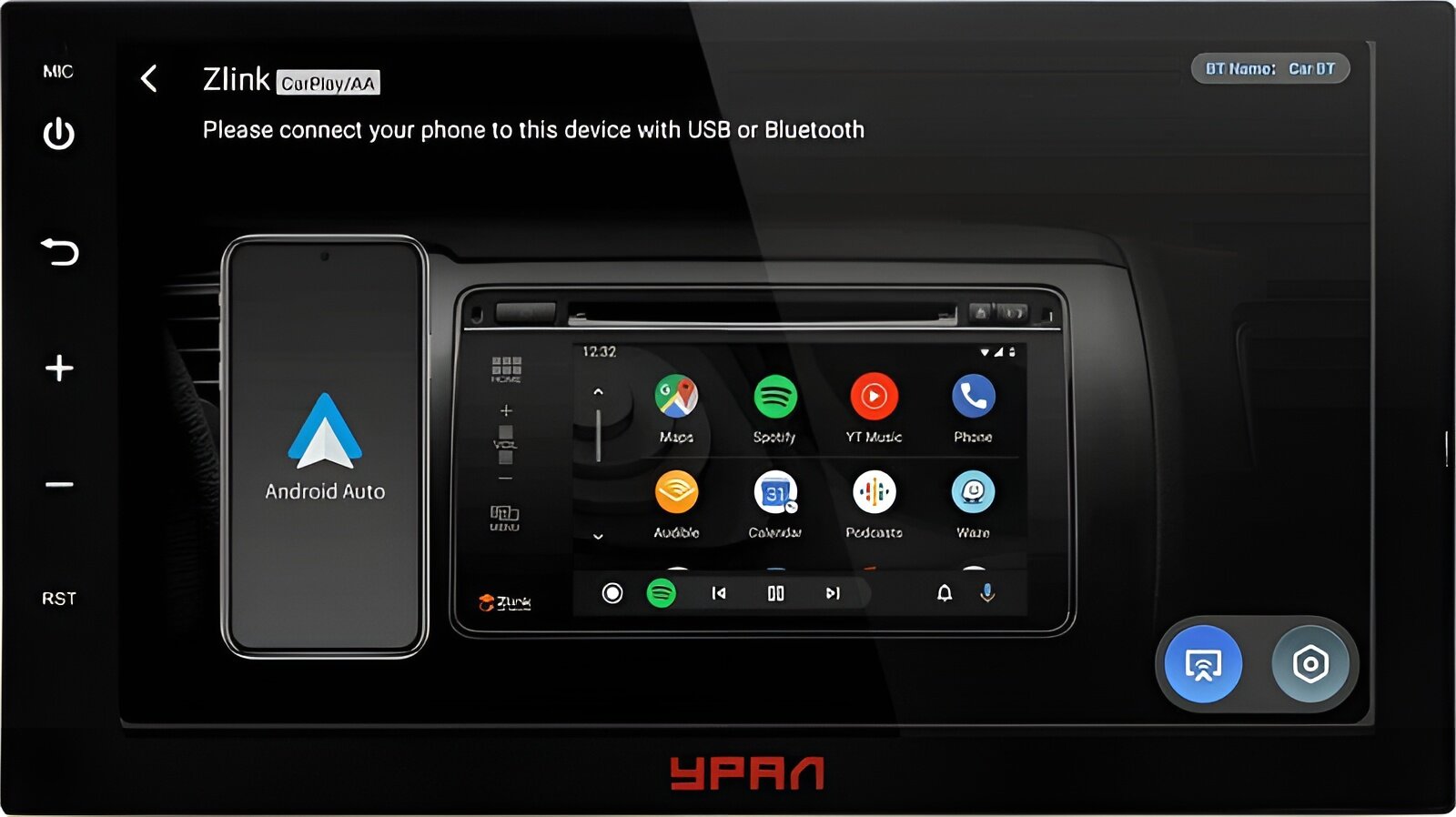 Автомагнитола УРАЛ АМС ШТОРМ 71 7", Android 12, 2+32 Gb, с Bluetooth