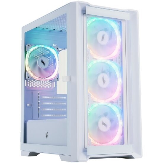 Корпус 1STPLAYER TRILOBITE T4-G GLASS ARGB, белый (T4-G-WH-4FS7-W)